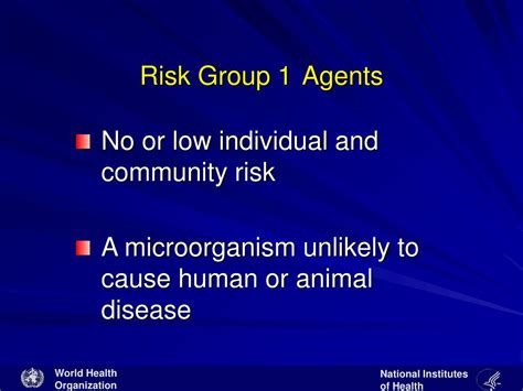 Ppt Biosafety Levels And Risk Groups Powerpoint Presentation Free