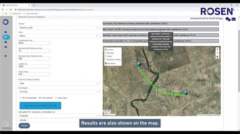 External Corrosion Prediction For Uninspected Pipelines Dashboard Demo Rosen Group Youtube