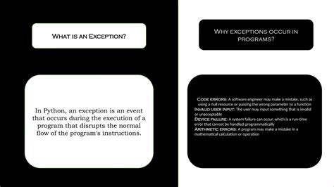 exception handling in python topic pptx