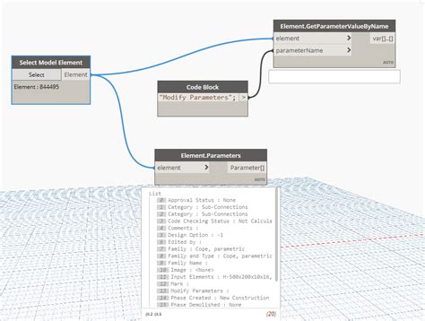 Set Parameter Value Connection Dynamo