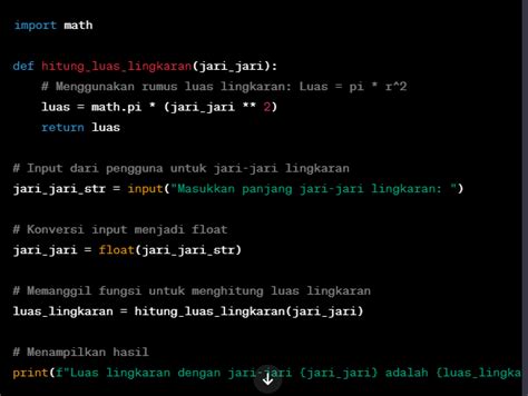 Coding Python Hitung Luas Lingkaran Dengan AI ChatGPT