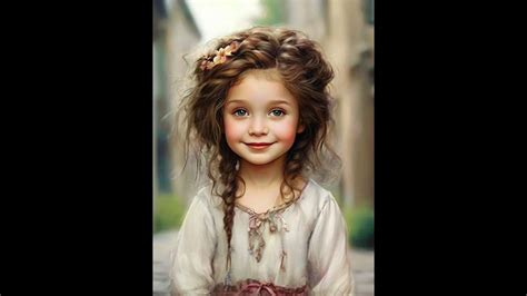 милые портреты маленьких девочек карандаш ии стиль картины искусство