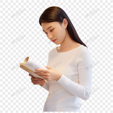 青年女性在图书馆书架前看书元素素材下载 正版素材402187595 摄图网