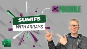 How To Use SUMIFS With Arrays Excel Problem Solved