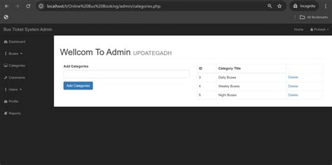 Online Bus Booking System In Php Mysql With Source Code Developed By Updategadh