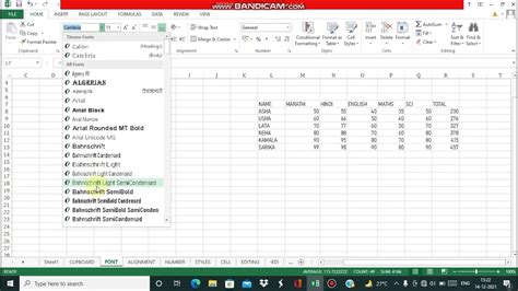 font option in ms excel in marathi youtube