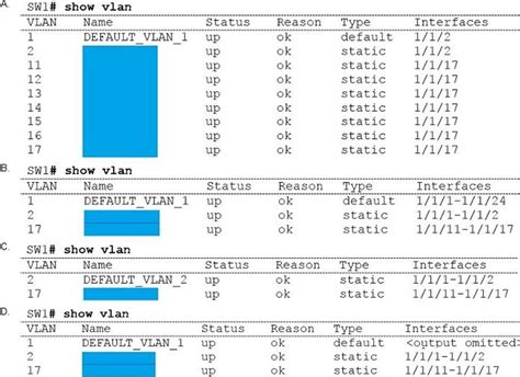 After Completing The Above Commands What Is The Expected Output Of Show Vlan With No Other Vlan
