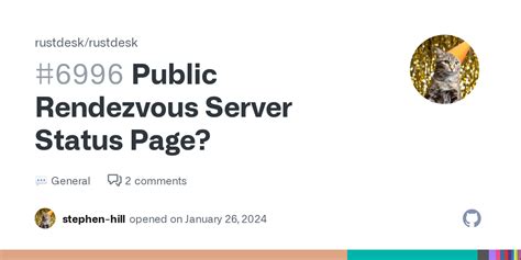 Public Rendezvous Server Status Page Rustdesk Rustdesk Discussion GitHub