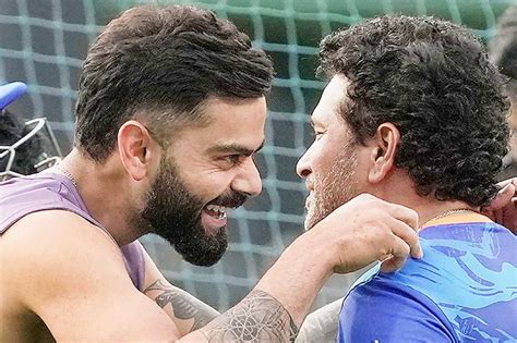 Virat Kohli Sachin Tendulkar Virat Kohli And Sachin Tendulkar Were