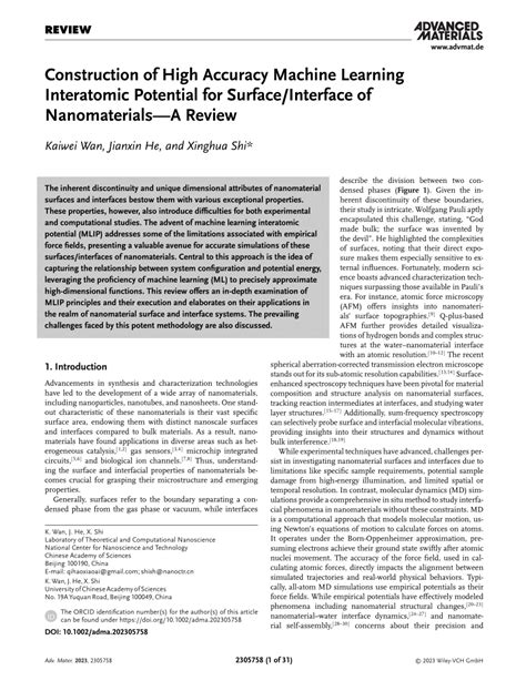 Construction Of High Accuracy Machine Learning Interatomic Potential