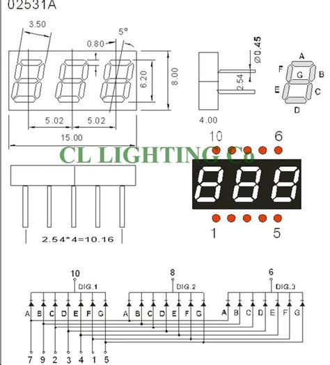 Digit With Decimal Point Dp Segment Led Display Off