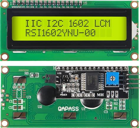 Iduino 1602 16x2 Lcd Module Shield Yellow Green Backlight With Iic I2c Driver Serial Interface