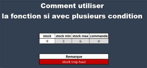 Comment Utiliser La Fonction Si Avec Plusieurs Condition TUTO DE RIEN