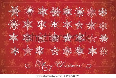 Collection Hand Drawn Doodle Snowflakes On Stock Vector Royalty Free