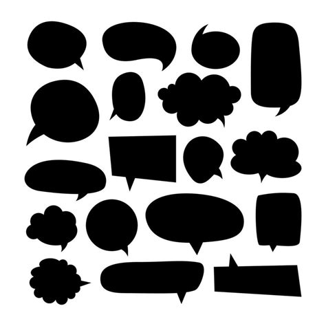 set of blank dialog boxes illustration design various empty callout