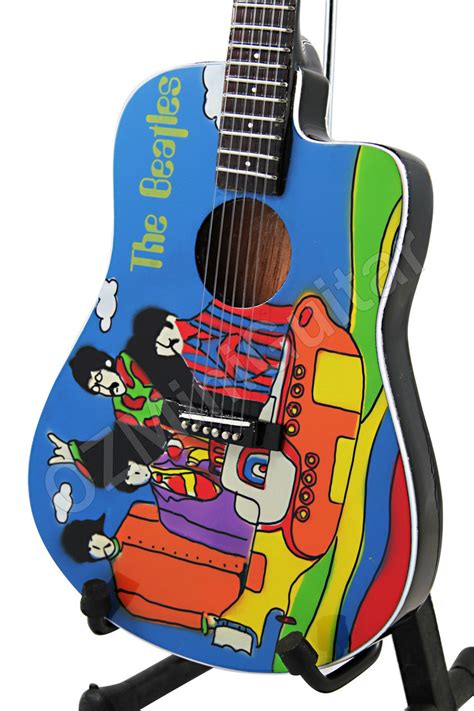 Miniature Guitar The Beatles Yellow Submarine Acoustic Etsy
