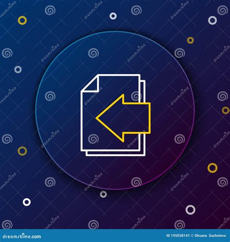 line next page arrow icon isolated on blue background document file