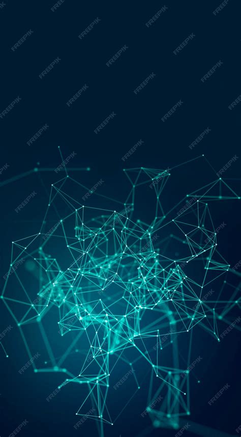 Premium Photo Abstract Geometric Background Of Connections Dots And Lines Tech Backdrop Of