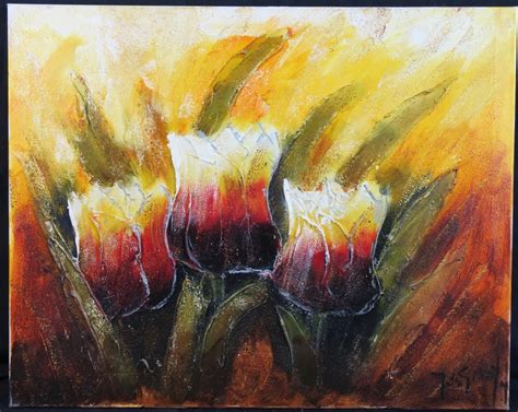 Jochem De Graaf Jochem De Graaf Olieverf Op Doek Tulpen Verkocht