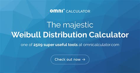 Weibull Distribution Calculator