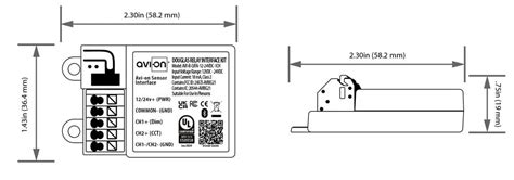 Relay Interface Dimensions Avi On Labs Lighting Controls And Wireless Energy Efficient