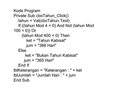Visual Basic Perulangan Ppt