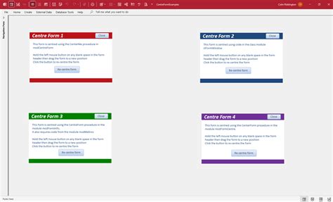 Centre Form On Screen