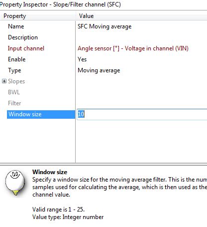 Analog Input Filtering Software IQAN