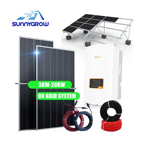 Kw PV Solar Panel Power System With Solar On Grid Inverter Solar Power System And Hybrid