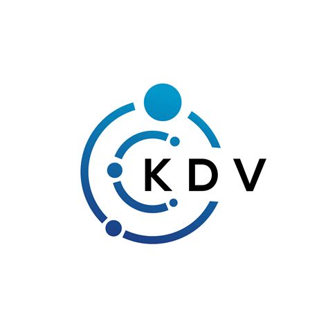 Kdv Letter Technology Logo Design On White Background Kdv Creative Initials Letter It Logo