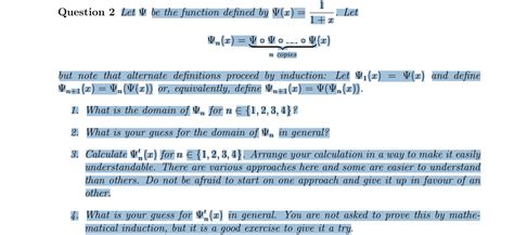 Solved Question Let Ψ be the function defined by Chegg com