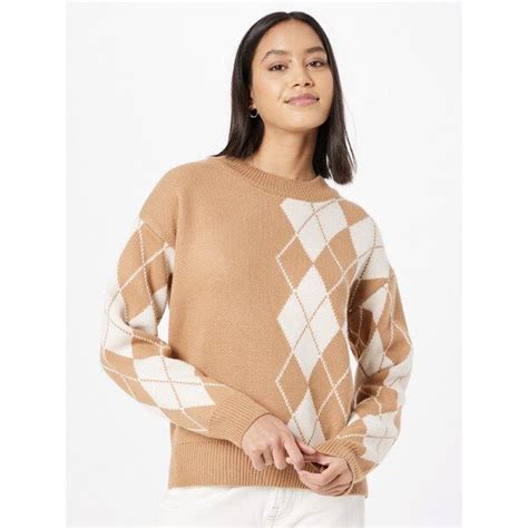 Trendyol Πουλόβερ ανοικτό καφέ λευκό Fashion Sweaters Pullover