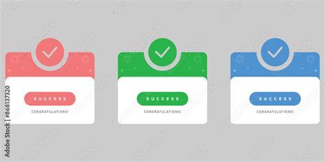Success Pop Up Notification Icon Success Flash Message Sign Success