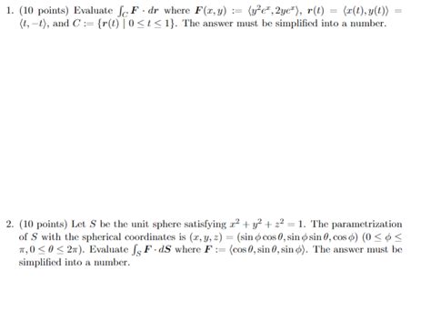 Solved (10 ﻿points) ﻿Let S ﻿be the unit sphere satisfying | Chegg.com