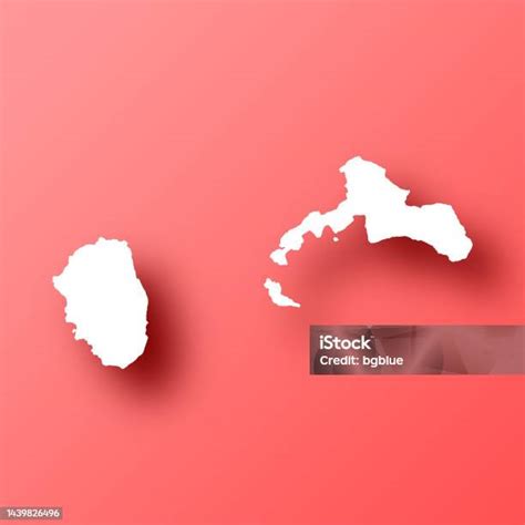 Juan Fernandez Islands Map On Red Background With Shadow向量圖形及更多光線效果圖片
