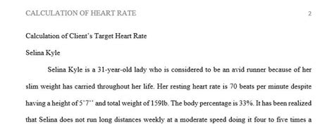 Calculate The Client S Target Heart Rate Using The Karvonen Formula