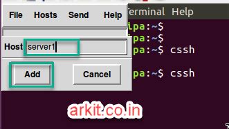 Clusterssh Run Command On Multiple Servers At Same Time Cssh
