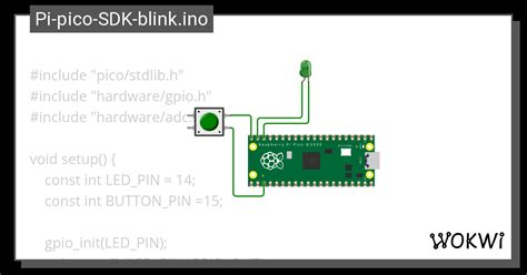 Pi Pico SDK Button Ino Wokwi ESP32 STM32 Arduino Simulator