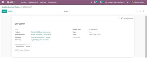 Quality Control With Odoo Manufacturing