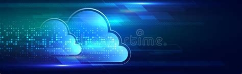Cloud Computing Concept Futuristic Business Network Concept Stock