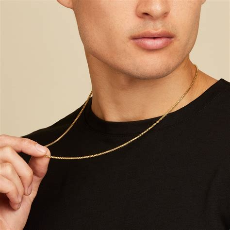 Solid Gold Box Chain 2mm Oxford Collection Manssion
