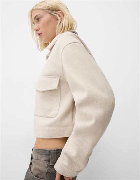 Soft Cropped Jacket Women Bershka