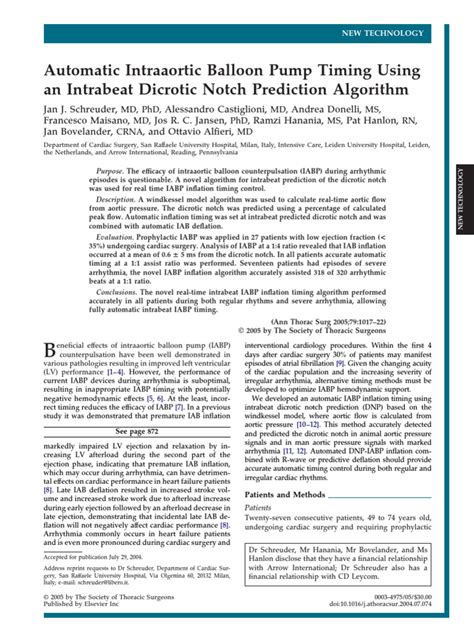 Automatic Iabp Timing Using Intrabeat Dn Prediction Algorithm Pdf