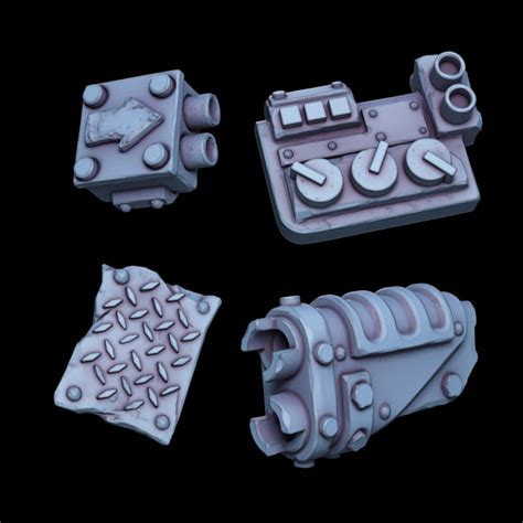 3d Printable Kitbash Vol123 Ork120 Unique Pieces By Warzone Miniature
