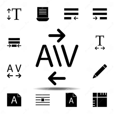 Kerming Text Icon Simple Glyph Flat Vector Of Text Editor Set Icons