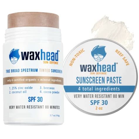 Waxhead Tinted Zinc Oxide Sunscreen Stick And Spf Paste