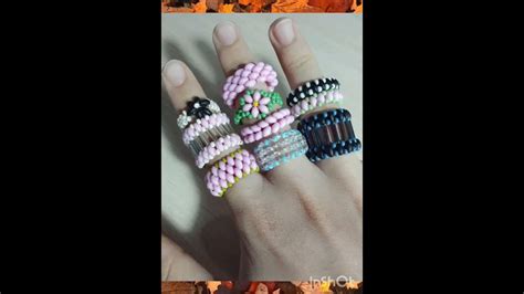 ~Не знаешь что сплести Лови идеи~ идеи для колец из бисера🍂 Youtube