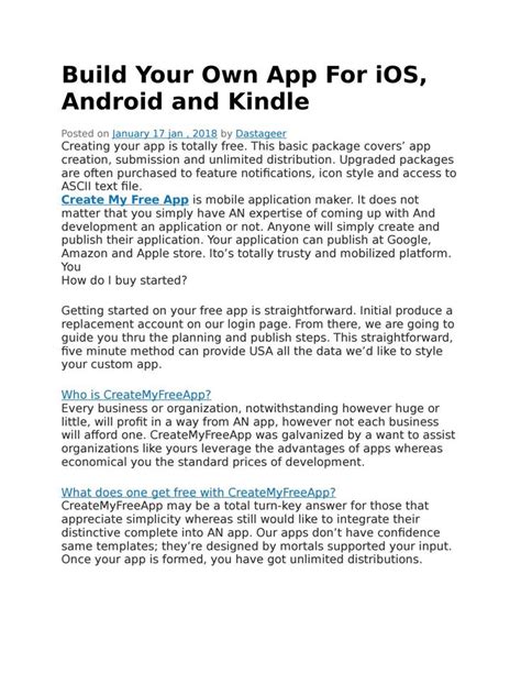 Build Your Own App For Ios Createmyfreeapp Com Build Your Own App App Build Your Own