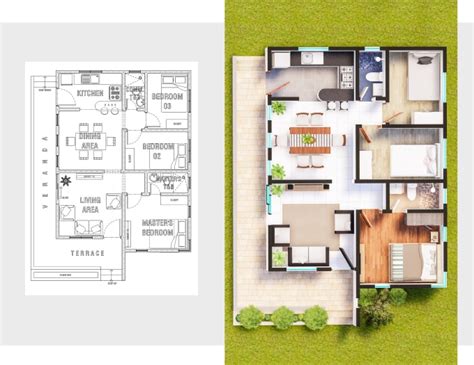 Convert Basic Floor Plan To 2d And 3d Render By Arkinha Fiverr