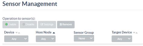 Enable Or Disable A Sensor ZUMNET OD GW RF Manual